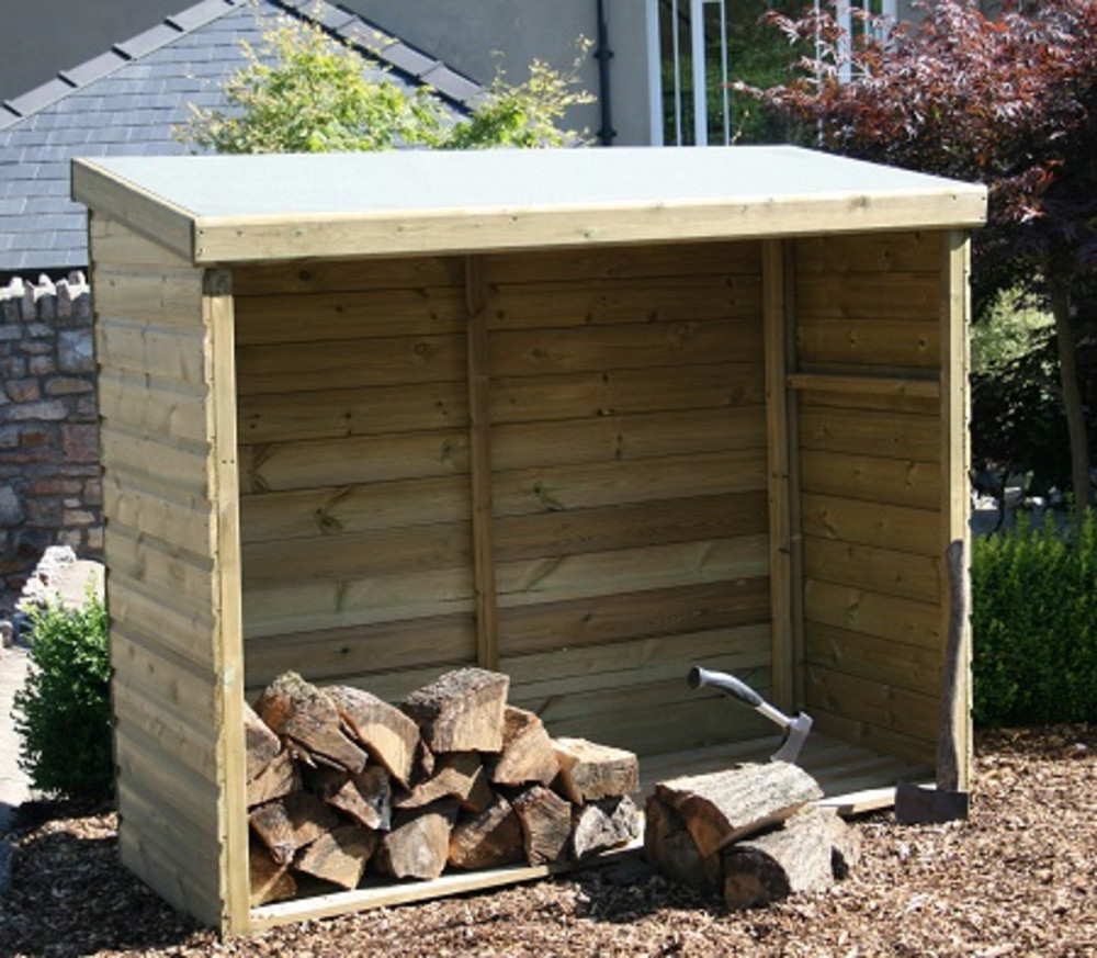Enclosed Log Store | Products | Fountain Timber